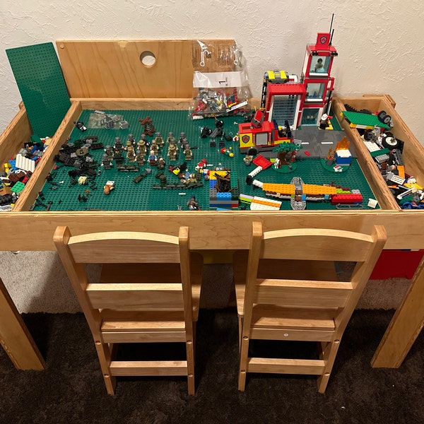 Building Bricks Table, Activity Table, Building Blocks Table, Kids ...