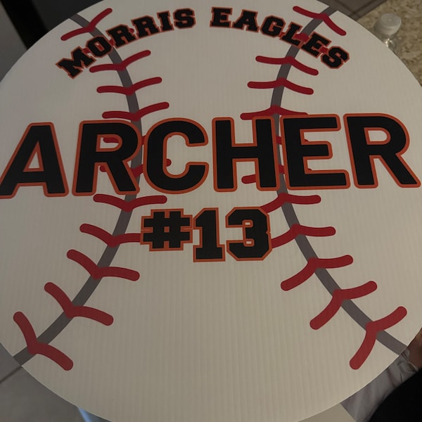 Baseball Yard Signs Personalized With Team, Name, Number, & Year - Etsy