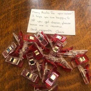 Red Sewing Clips, 25/50 Pcs, Mini Plastic Quilting Pins, Binding Fabric ...