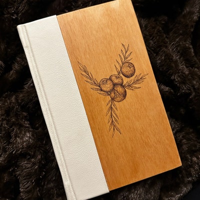 Personalized Custom Hand-engraved Blank Book With Wood - Etsy