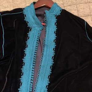 Superb Moroccan Black Velvet Jacket Bohemian Embroidered - Etsy