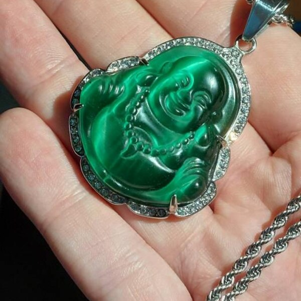 Luxe Lucky Blue Buddha Pendant Necklace - Hypoallergenic Bling ...