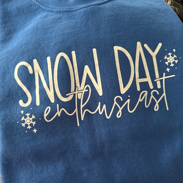 Snow Day Enthusiast Shirt,fun Teacher Winter Holiday Sweatshirt,winter ...