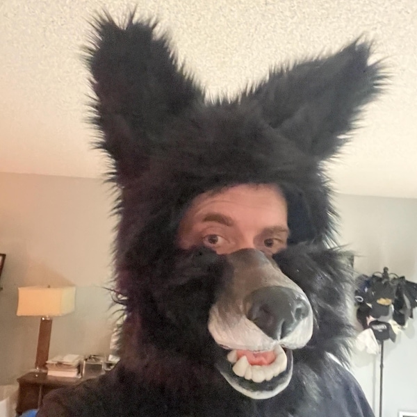 Cardboard Wolf Therian Furry Mask Pattern and Guide!! | Birdydogshop - Etsy