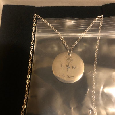 Dainty Gold Jewelry, Custom Couple Necklace, Initials Jewelry, Romantic ...