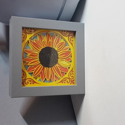 Sunflower Shadow Box SVG Layered Sunflower Cut File - Etsy