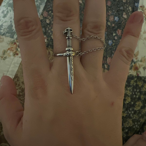 Sword Ring,stainless Steel Dagger Ring , Gothic Jewelry, Punk Jewelry ...