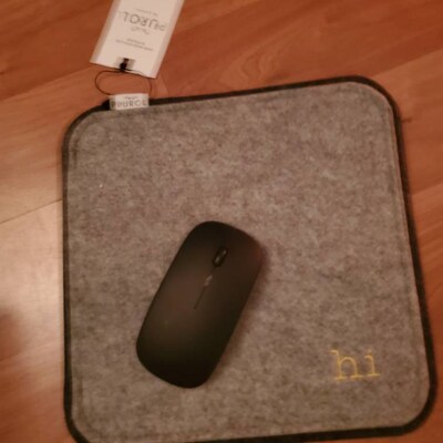 PERSONALISED MOUSE PAD Felt Mouse Pad With Embroided Monogram - Etsy