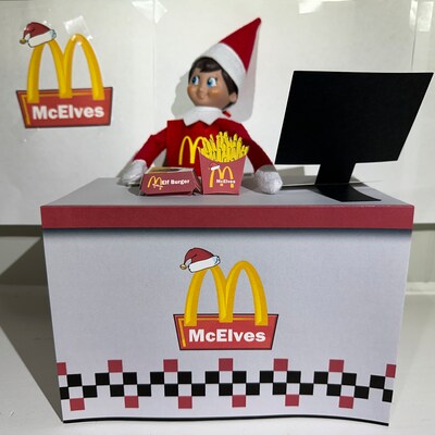 Mcelves Fast Food Display, Elf Props, Costume for Elf Dolls, Elf ...