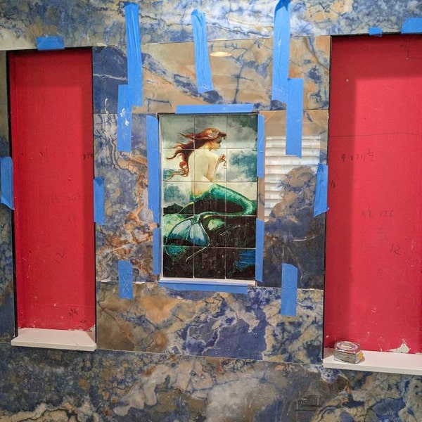 Capri Island Ceramic Wall Art Tile, 8" by 12" Glossy Finish, With or ...