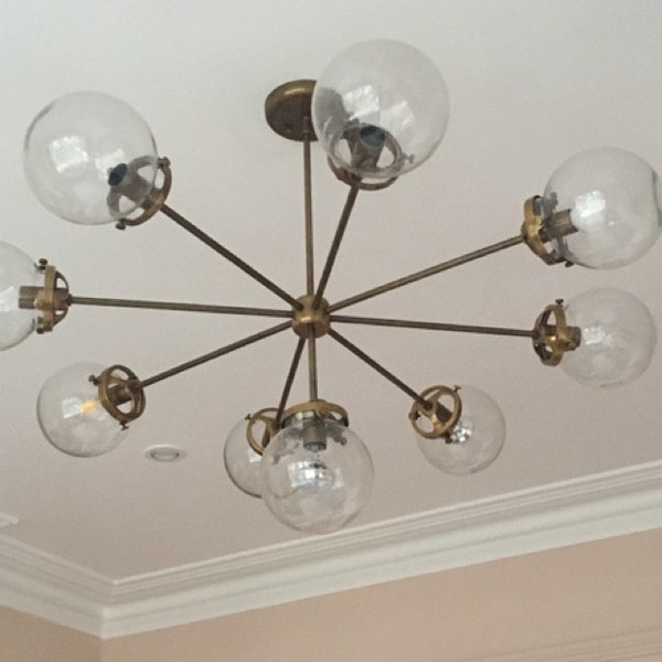 Gorgeous Mid Century Sputnik Chandelier Light Lamp , Large Modern HELIO ...