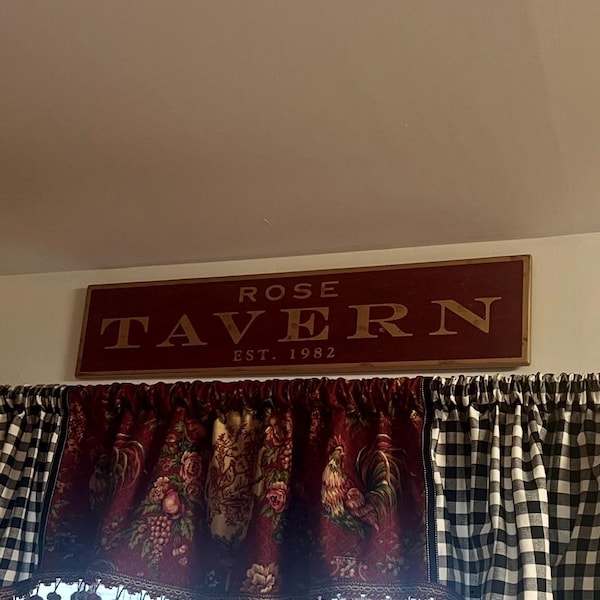 Personalized Rustic Tavern Wood Sign Antique Style - Handmade Wooden ...