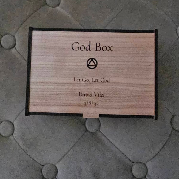 Alcoholics Anonymous: Personalized, Handmade, Cherry Wood "god Box" - Etsy