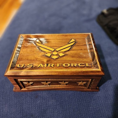 U.S. Navy Wooden Box With American Flag Felt Bottom inside - Etsy