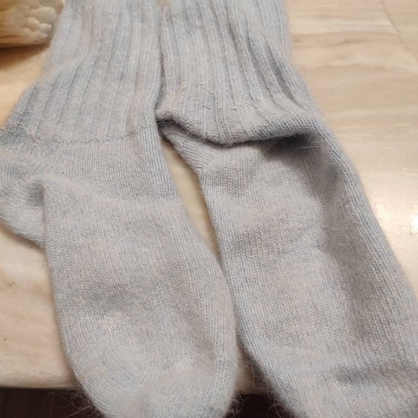 ANGORA Winter Fuzzy Sock *luxe Fabrics Comfie Sock *women Premium Soft ...