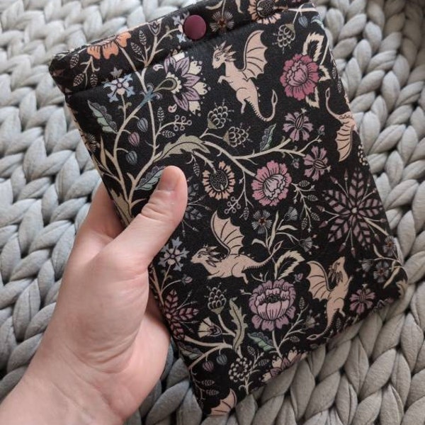 Book Sleeve for Books, Padded Book Sleeve, Pretty Floral Book Cover ...