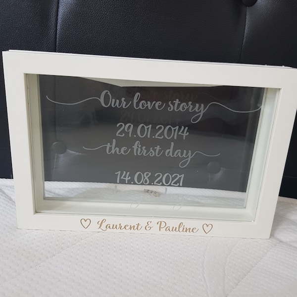 Personalised Sand Ceremony Box Infinity Sign Wedding Unity Sand ...