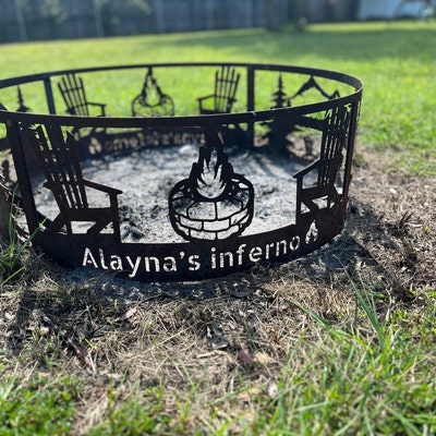 Personalized Fire Pit Ring Custom Back Yard Campfire Fire - Etsy