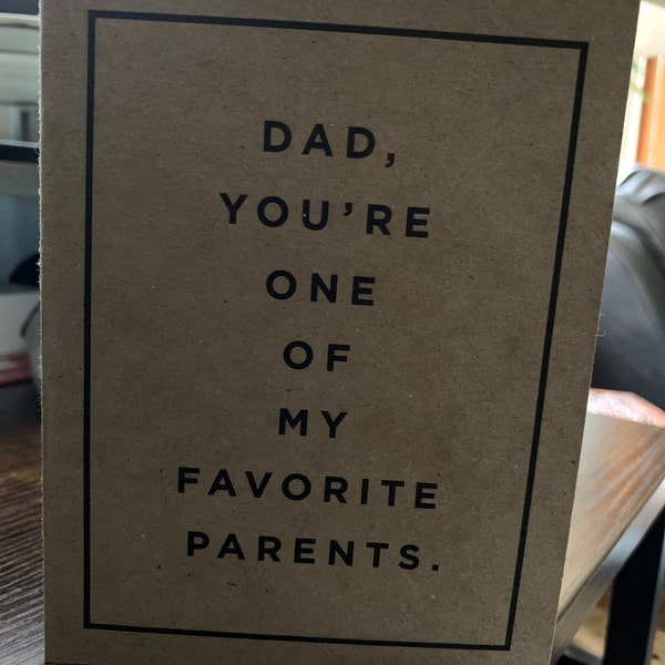 Funny Father's Day Card From Favorite Child - Father's Day Gift From ...