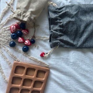 MINI Waffle Tic Tac Toe Game Set With Strawberry and Banana Slice Game ...