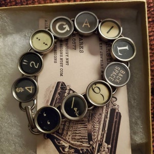 Vintage Typewriter Bracelet One Additional Key on Bracelet for - Etsy