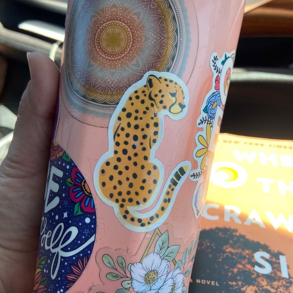 Cheetah Sticker Single Sticker Animal Sticker Jungle Vibes Colorful ...