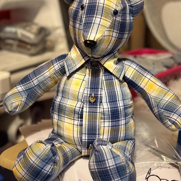 Memory Bear Pattern & Step-by-step Sewing Tutorial Teddy Bear Sewing ...