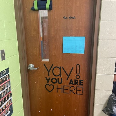 Yay You Are HERE Classroom Door Vinyl Wall Decal School Elementary ...