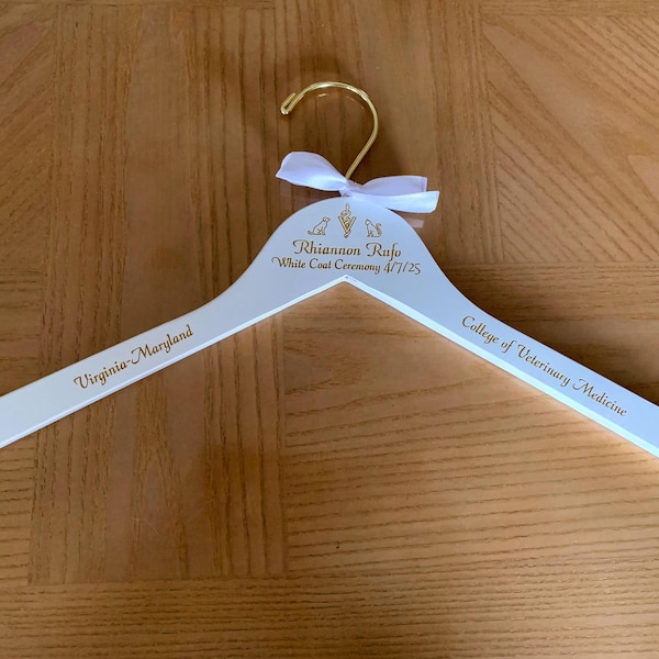 1st White Coat Hanger, Personalized Nurse Practitioner Hanger, Nurse ...