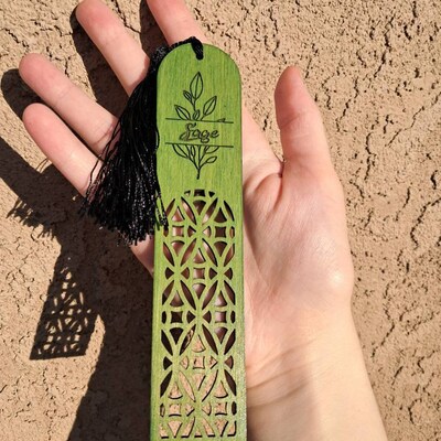 Custom Wood Bookmarks 9 Different Pattern Available, Personalized Gifts ...
