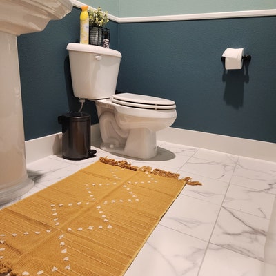 Recycled Reversible Waterproof RV Rug 9 X 12 Black and Tan Doeskin ...