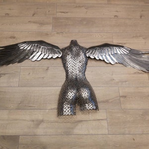 Metal Wall Art Abstract Sculpture Metallic Torso of Woman, Artisan ...