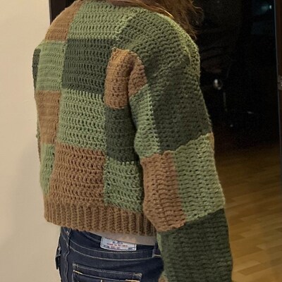 PATTERN Patchwork Sweater Crochet - Etsy