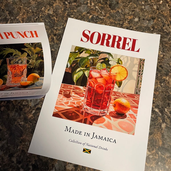 Sorrel, Traditional Jamaican Beverage (drink) Print Poster, Kitchen and ...
