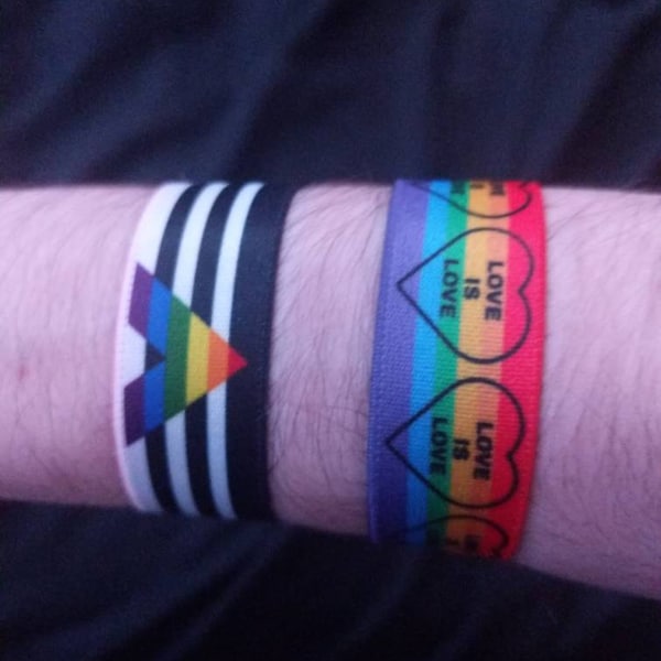 Straight Ally LGBTQ Pride Elastic Woven Wrist Band - Etsy