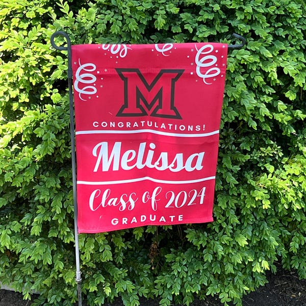 Custom Graduation Flag, Graduate Yard Sign, College Grad Flag, College ...