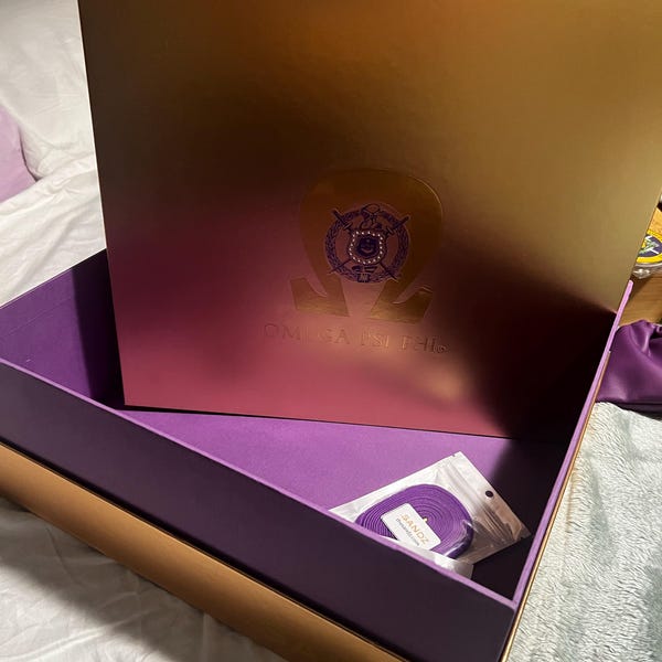 Omega Psi Phi Keepsake Boot Box: Gold & Purple Fraternity Gift - Etsy