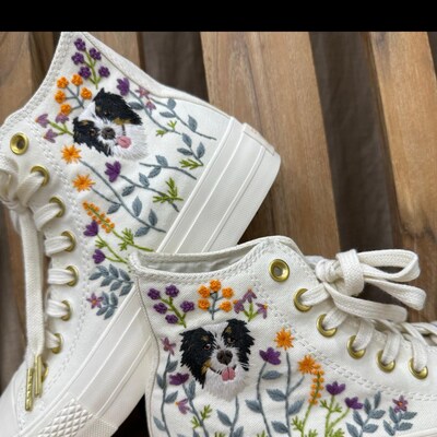 Custom Embroidered Converse High Tops/ Custom Converse Chuck Taylor ...