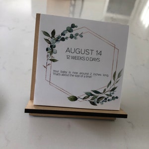 Custom Due Date Baby Countdown Calendar Pregnancy Gift for - Etsy