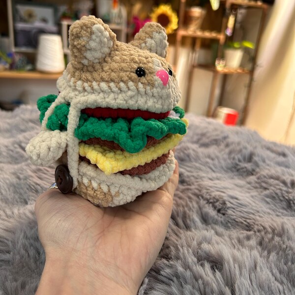 Catburger Crochet Pattern, Cat Crochet Pattern, Amigurumi Crochet Patterns, Burger Crochet ...