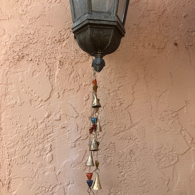 Bells on String With 6 Rustic Vintage Cow Bells and Multicolored ...