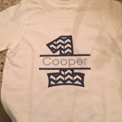 Number One Split Design 1st Birthday Applique Machine Embroidery Design ...