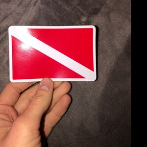 Scuba Diving Sticker Diver Down Flag Vinyl Die Cut Printed Decal Car ...