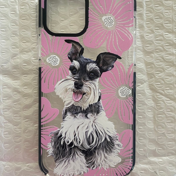 Custom Dog Phone Case, Custom Pet Illustrated Phone Case, Dog iPhone ...
