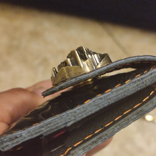 Carved Leather Biker Wallet Chain Eagle Carved Wallet Bifold Western ...