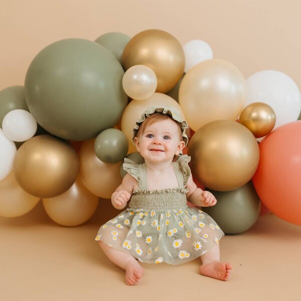 Dusty Rose Pink, Blush, Sage Green & Gold Balloon Garland Arch Kit W/hooks. Rustic Boho Bridal ...