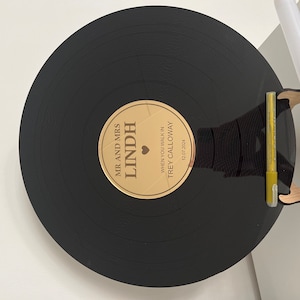 Wedding Record Alternative Guestbook Gold First Dance Special Song ...