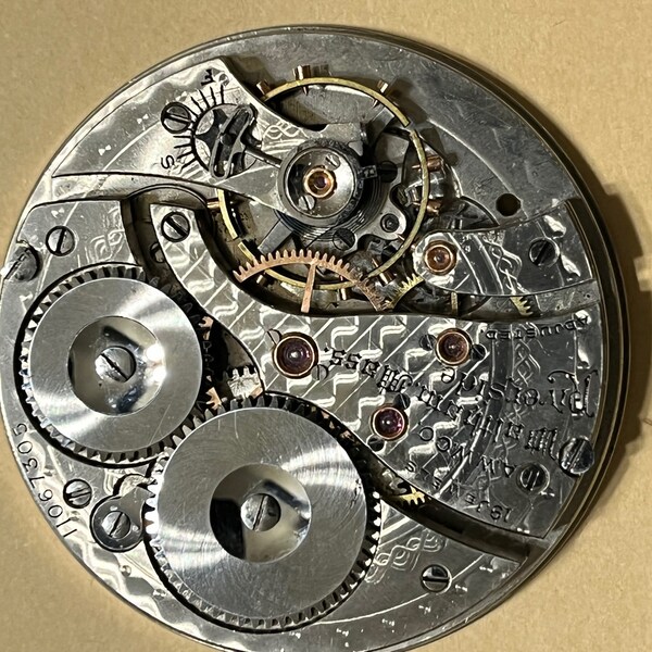 Vintage Grangin Pocket Watch Movement, Complete, Not Running ...