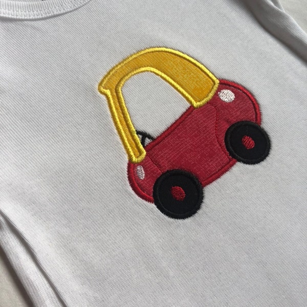 Little COUPE CAR Applique 4x4 5x7 6x10 7x11 Machine Embroidery Design ...
