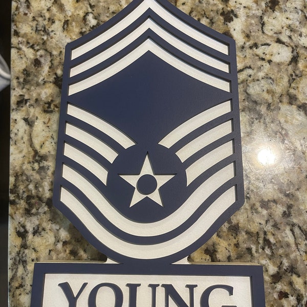 USAF Self Standing Rank Name Plate - United States Air Force Self ...